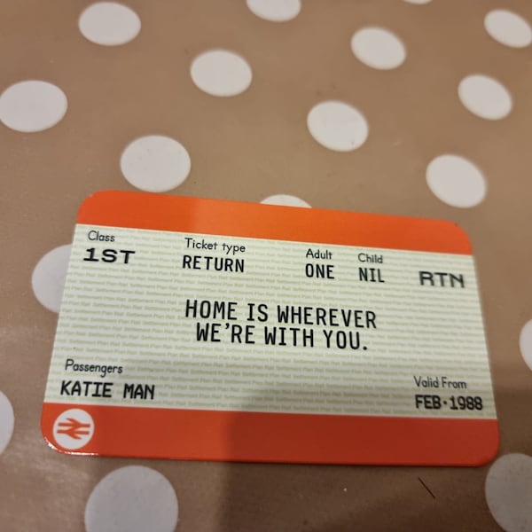 Personalised Train Ticket, Friendship Gift, Best Friend Gift, Wallet ...