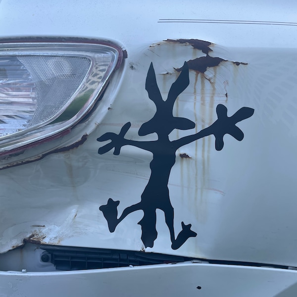 Wile E. Coyote Splat Image in Road Runner Decal - Etsy