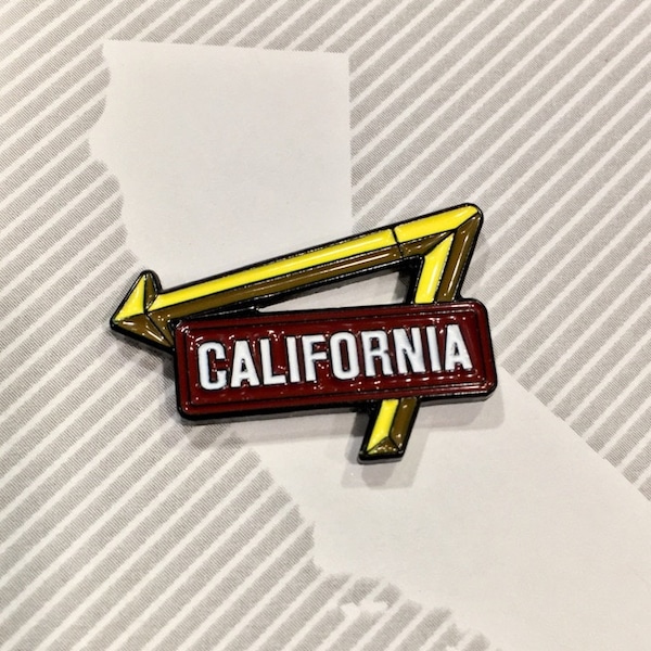 California Arrow Enamel Pin - Etsy