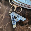 Lavender Keychain With Tassel Floral Keychain Letter Keychain ...