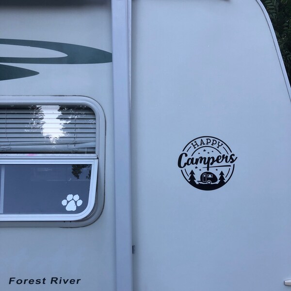 HAPPY Campers,travel Trailer,camper Decal,vehicle Decals,rv Decal,truck ...