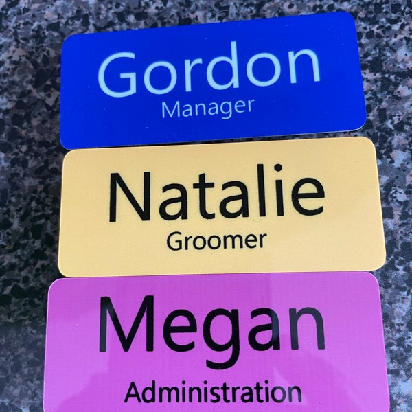Custom Strata Name Tag, Name Badge, Magnetic or Pin Back - Etsy