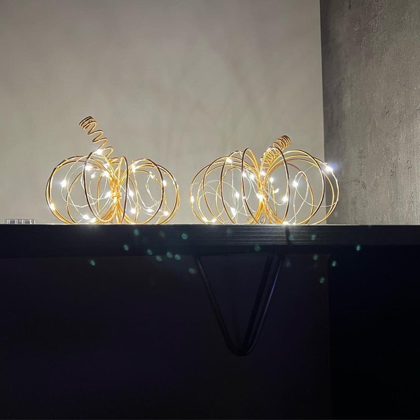 Wire Pumpkin Decor With Lights, Halloween Decorations, Pumpkin Decor ...