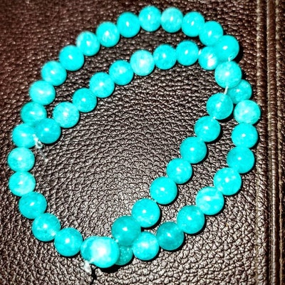 Natural Peruvian Amazonite Round Sizes 8mm in Full 15.5 Strand High ...