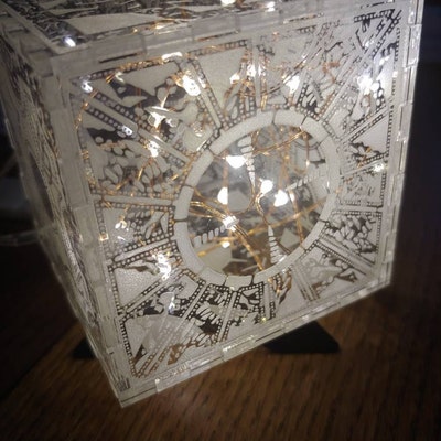 Hellraiser Puzzle Box Laser Engraved Night Light With Stand - Etsy