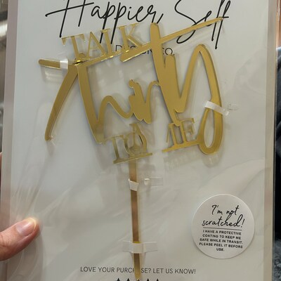 Holden VK Car Name Cake Topper Acrylic Cake Decor Gold Silver Double ...