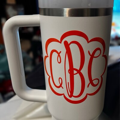 Monogram Decal Sticker Many Colors Monogram Sticker for Laptop Monogram ...