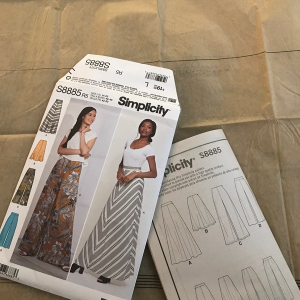 Simplicity S8885 Sewing Pattern Misses Skirt and Pants Each in Two ...