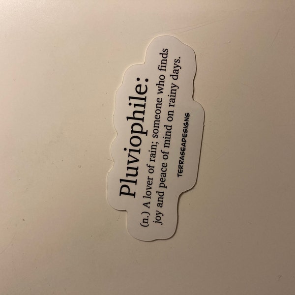 Waterbottle Sticker, Decal, Weather Rain Definition, Vinyl Waterproof ...