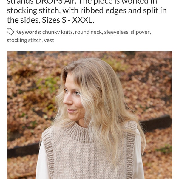 Easy Beginner Womens Round Neck Top Sleeveless Sweater Jumper Vest ...