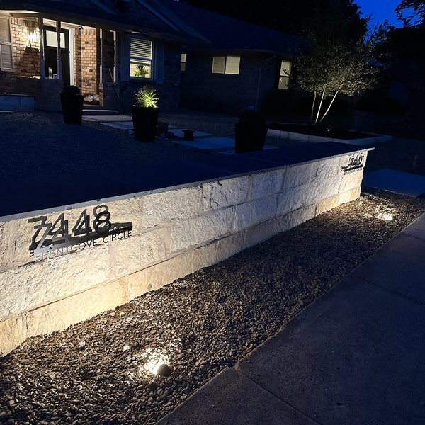 Custom Metal Address Sign for Rock Personalized Landscape Custom ...