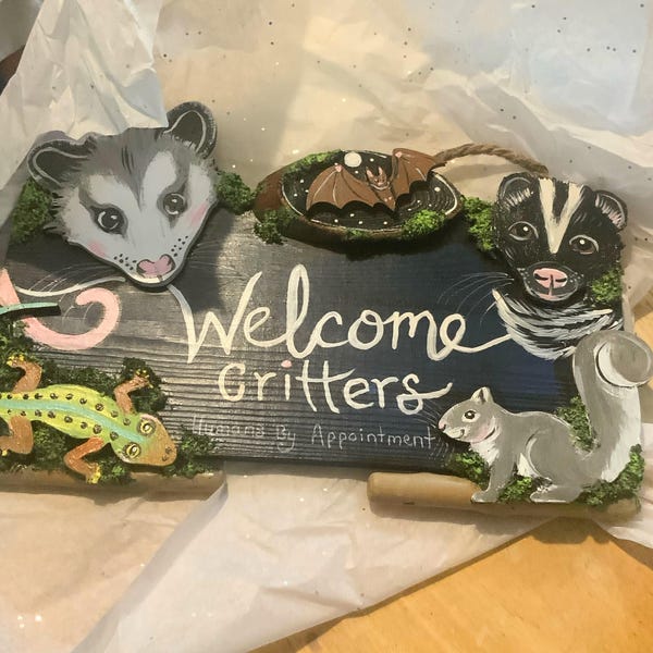 Opossum Welcome Sign - Etsy