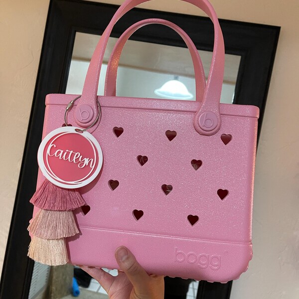 Bogg Bag Name Keychain, Personalized Bag Charm, Beach Tote Name Tag ...