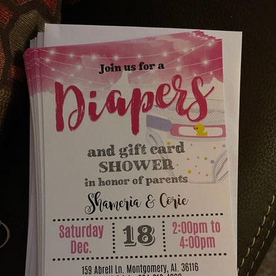 Diapers Party Invitation, Printable, Editable Template, Instant ...