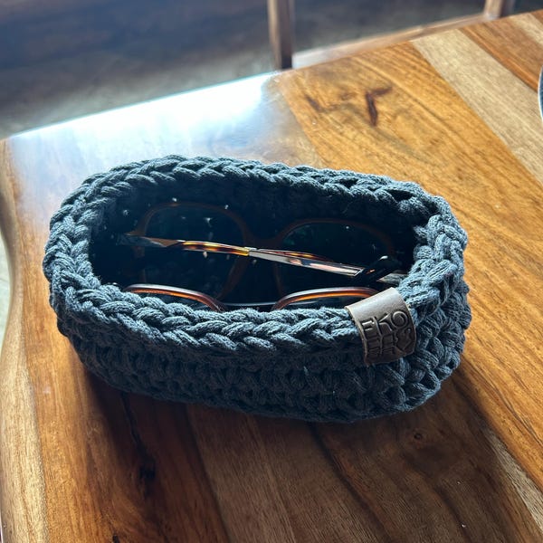 Crochet Pattern, Eyeglass Holder, Crochet Basket, PDF + Step-by-step ...