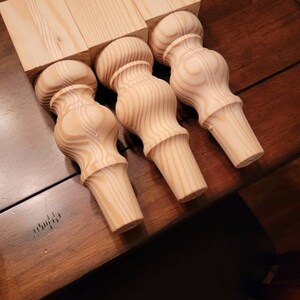 Genuine Hand Turned Reeded Island Table Legs 5 X 5 X 34 1/2 - Etsy