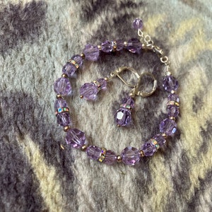 Clear Swarovski Crystal, Egyptian Glass & Sterling Bracelet 2312 - Etsy