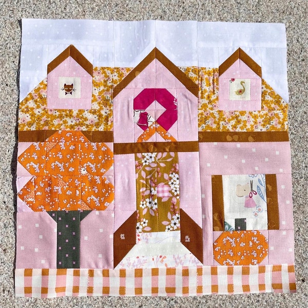 Autumn Home Fall Thanksgiving Holiday Quilt Block PDF Pattern ...