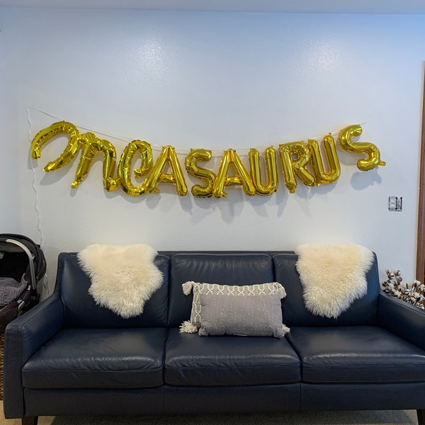 Oneasaurus Balloon Banner Dinosaur 1st Birthday Dino Decor Dinosaur ...