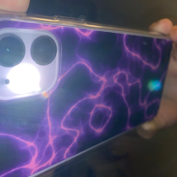 Purple Electric Lightning iPhone Case - Etsy