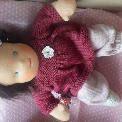 Glücksmäuschen Lotta Stoffpuppe, Stoffpuppe nach Waldorfart ...