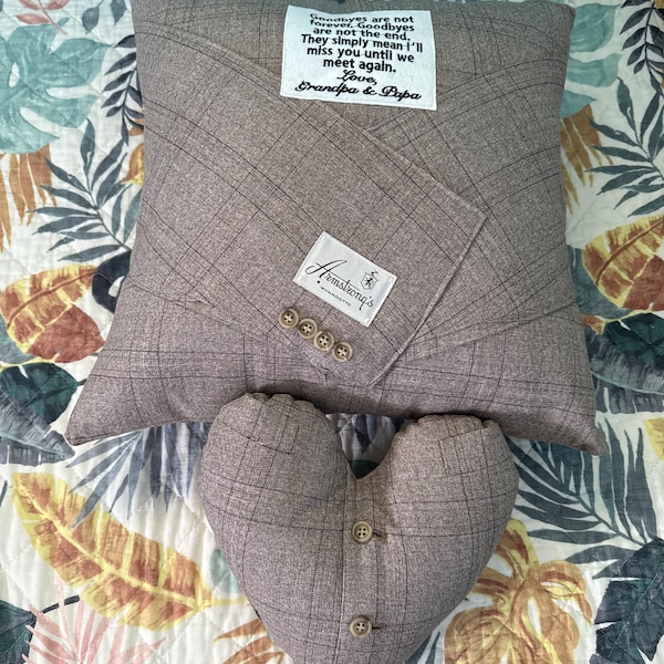 Huggable Memory Pillow, Handmade Gift, Celebration of Life ...