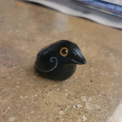 Pocket Familiar Cute Corvid Mini Crow Raven Pictish Clay Figurine Totem ...