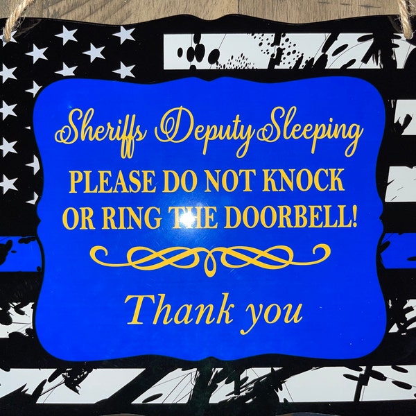 Sleeping First Responder, Night Shift Worker Sign, Sleeping Do Not Ring ...