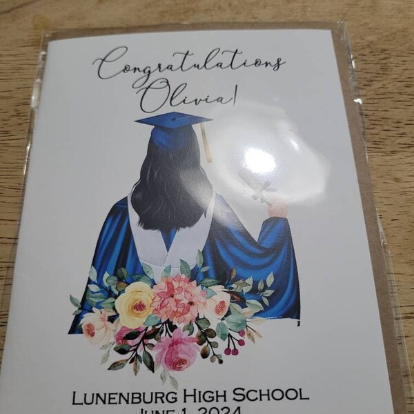 PERSONALIZED GRADUATION Card for Class of 2025 Congratulations Graduate ...