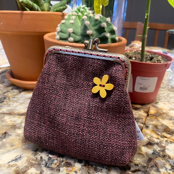 Double Kiss Lock Purse, Personalized Women Gift, Kiss Lock Coin Purse ...