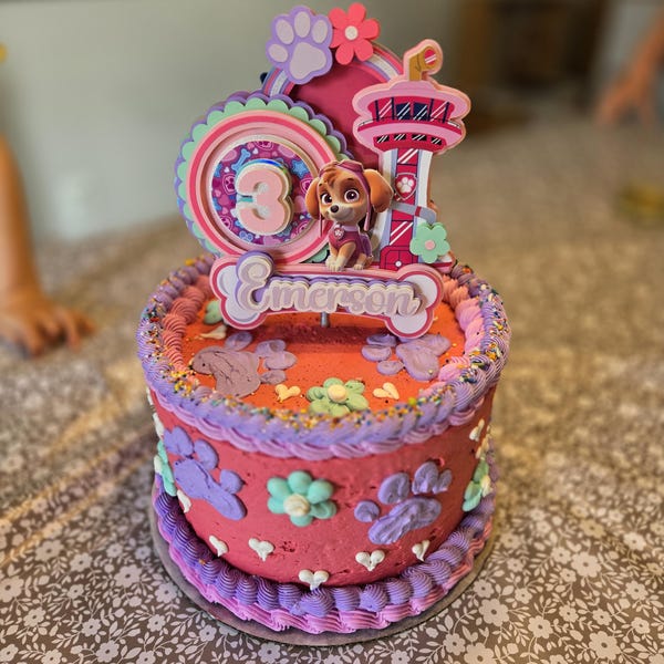 Minion Cake Topper/ Glitter Party Decorations/ Kids Birthday Paper ...