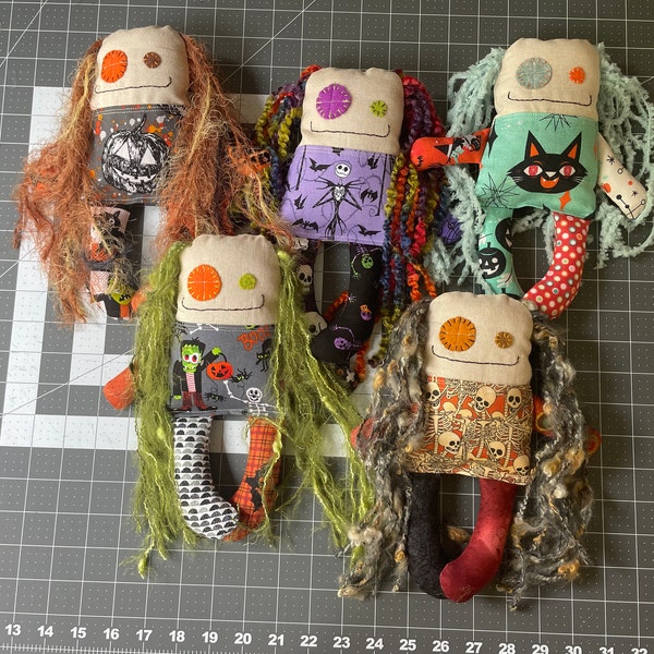 Pattern Little Monster Doll DIY, Textile Stuffed Small Fabric Monster ...
