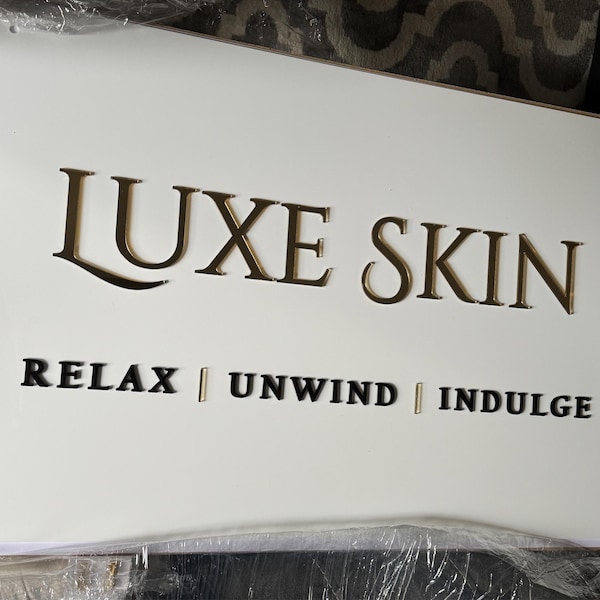 Large Entryway Sign for Wall , Custom Acrylic Lobby Sign , Double Sided ...