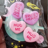 2pc Valentines Hug Me Candy Heart Charm Charm Bracelet Food Charm Candy ...