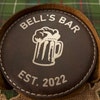 Personalized Bar Coasters, Set of 6 Coasters With Bar Name and Beer Mug ...