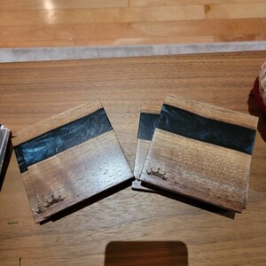 Actual Live Edge Epoxy Coasters. the Real Thing - Etsy