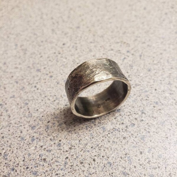 Organic Ball Ring in Sterling Silver / Rustic Ring / Dot Ring / Bubbles ...