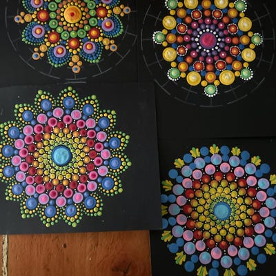 Z Dot Designs Dot Mandala Tutorial Step-by-step Instructions Digital Download Dotting Pattern - Etsy