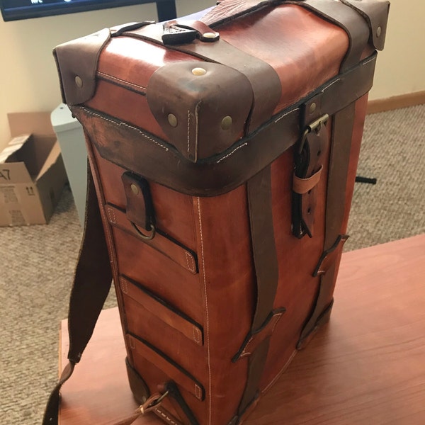 Leather Backpack, Steamer Pack, Backpack for Men, 15" Laptop Bag ...