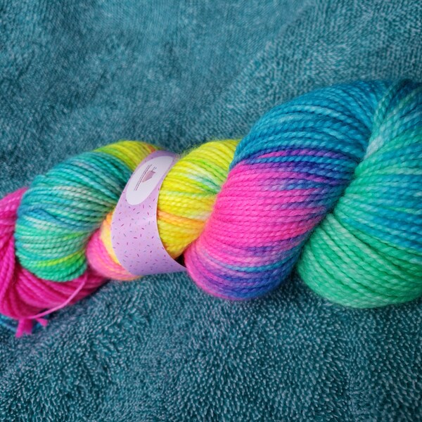 Hand Dyed Pastel Rainbow and Black Sock Yarn - Toucan Sam | Assigned ...