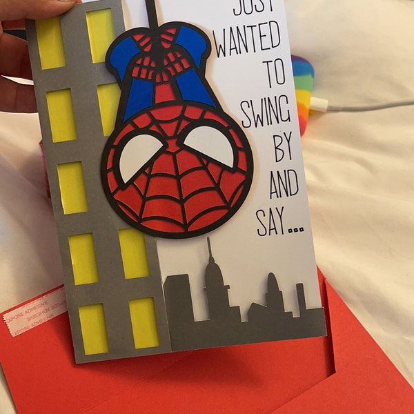 Spider Man 3D Birthday Card - Etsy
