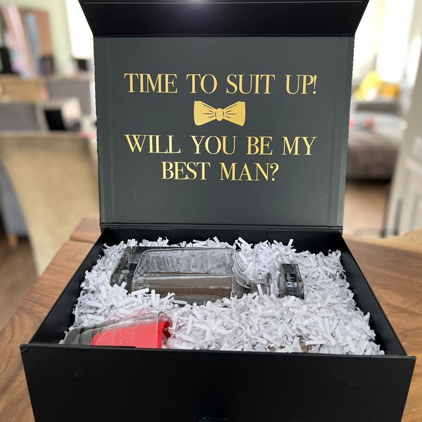 Time to Suit Up! Will You Be My Best Man? Groomsman, Best Man Gift ...