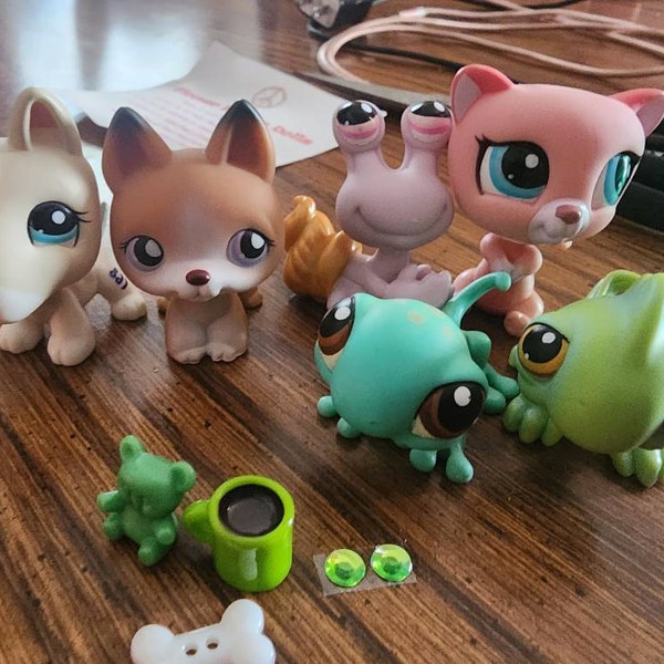 Littlest Pet Shop Rare Vintage LPS Horses Alpaca Llama Glitter Deer ...