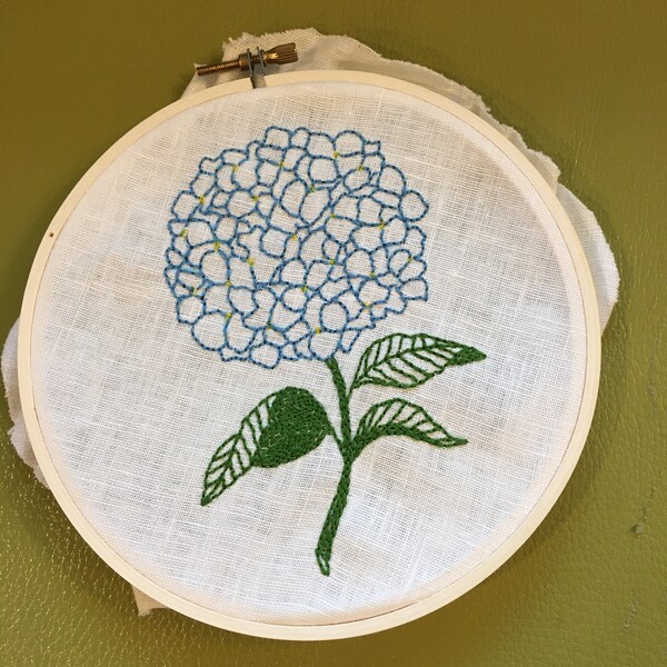 Hydrangea Embroidery PDF Pattern by Mlmxoxo. Modern Embroidery ...