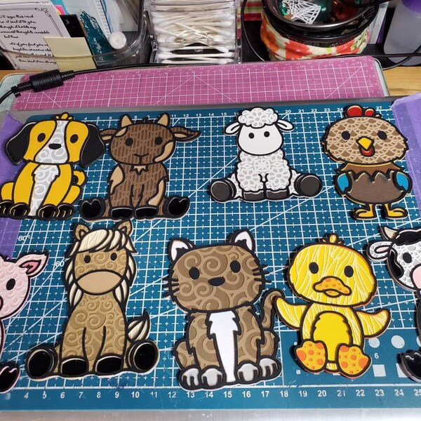 3D Farm Characters Bundle, Layered Farm SVG, 3D Farm SVG, 3D Tractor ...