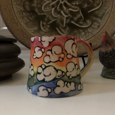 Cow Plate Ceramic Sgraffito Animal Plaid Wilderness Serving - Etsy