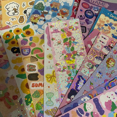 20 Korean Stickers Sheet Package Set Mystery Kawaii Stickers Pack Polco ...