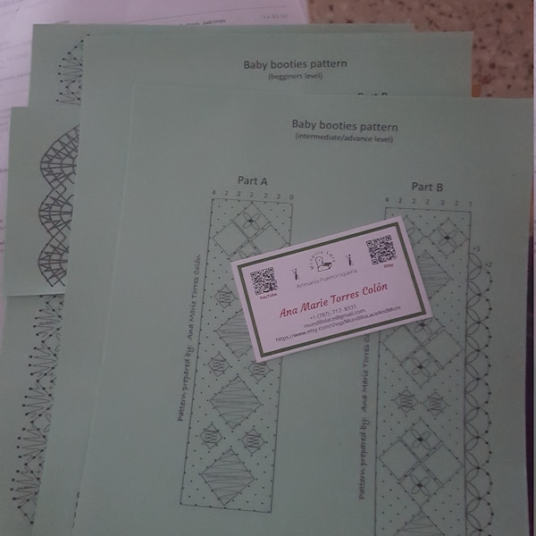 Bobbin Lace Patterns: Baby Headbands & Shoes (PDF Pattern) - Etsy