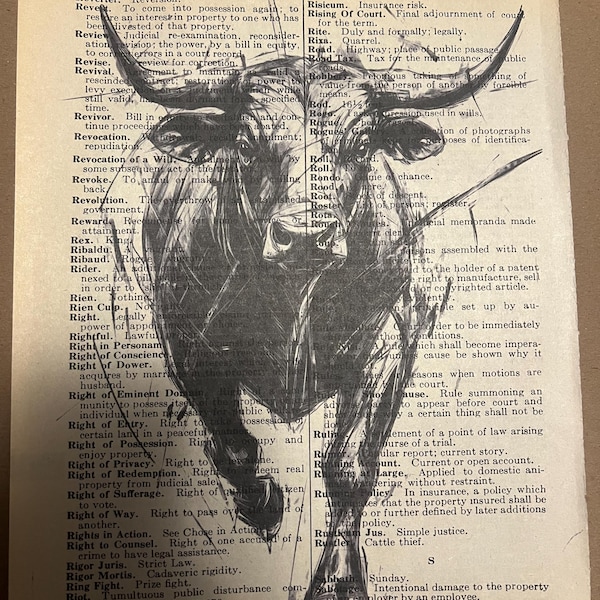Cowboy Western Wall Themed Dictionary Print Set #1160 - Southwest Decor ...