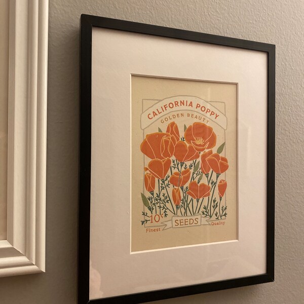 California Poppy Seed Packet Poster Print | Available in Many US ...
